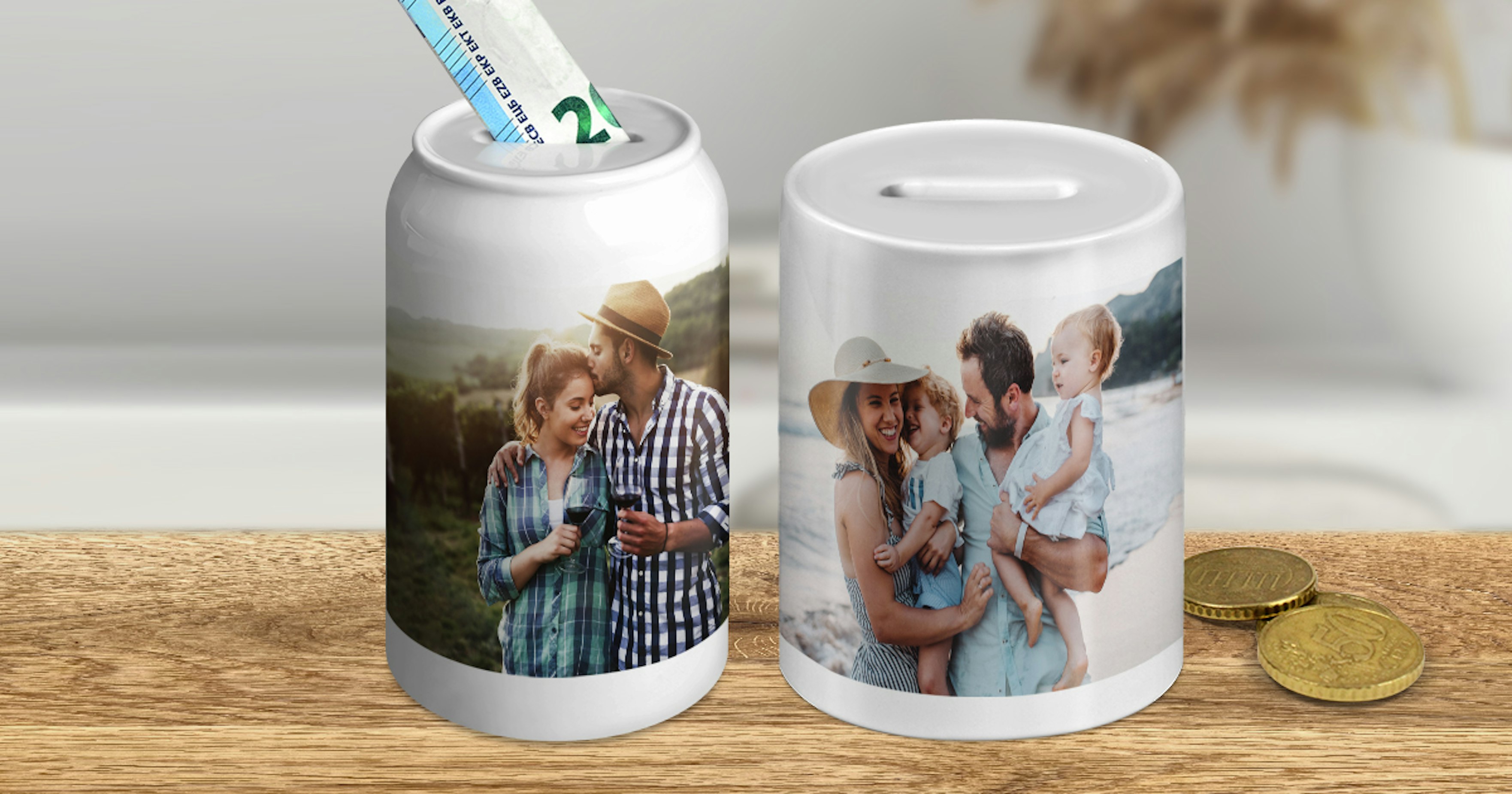 Spardosen mit Namen selbst gestalten und bedrucken lassen