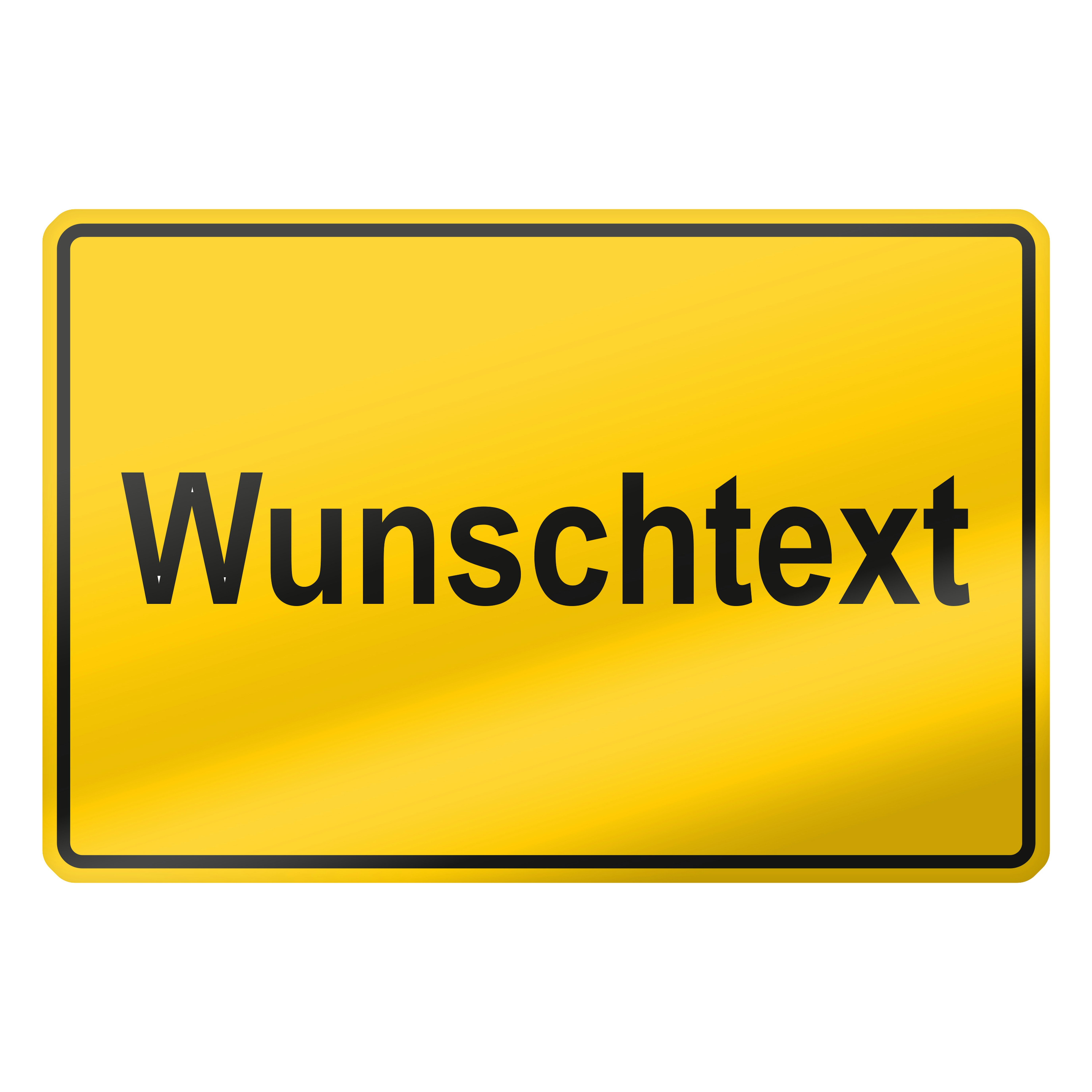 Individuelle Ortsschilder gestalten und mit eigenem Text bedrucken lassen