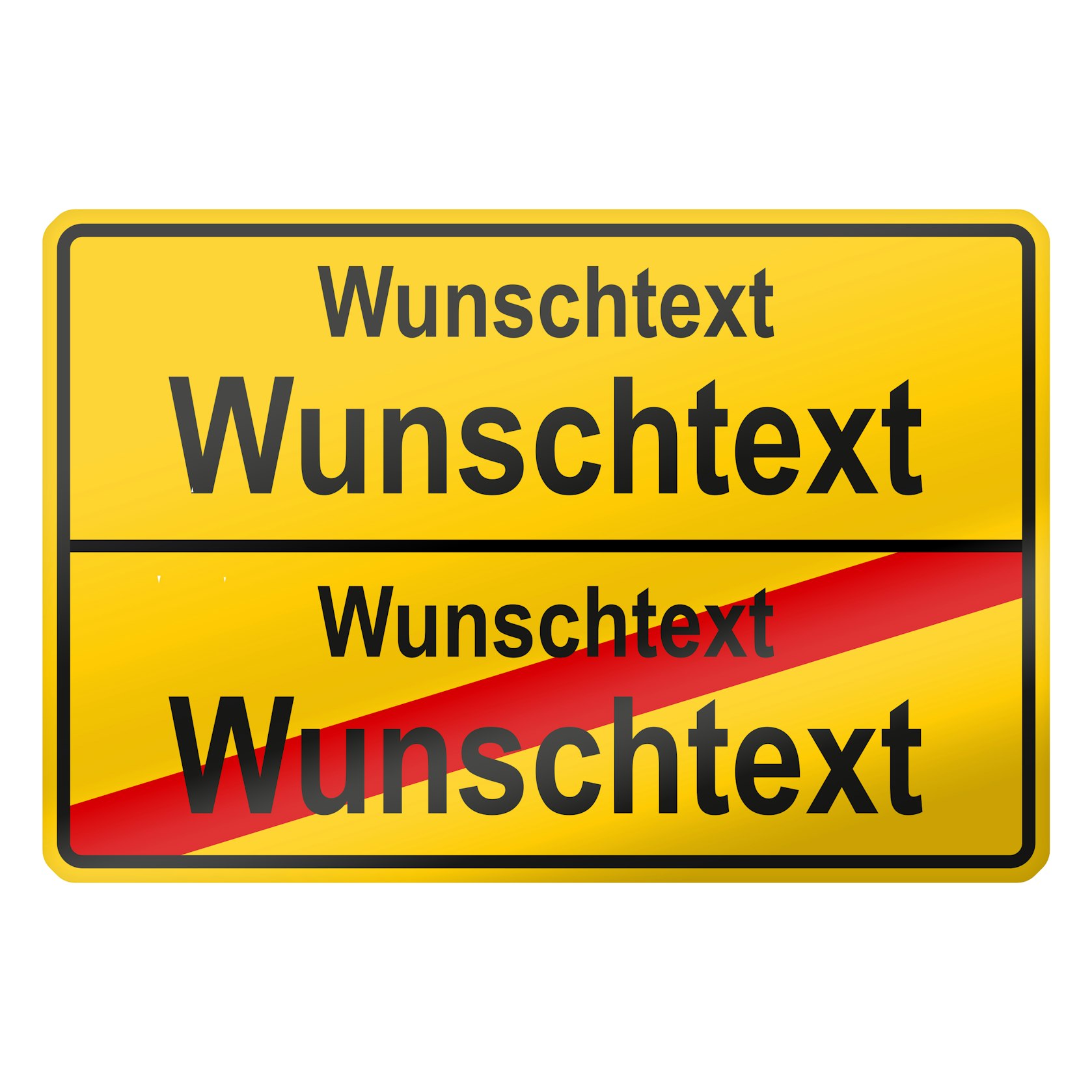 Individuelle Ortsschilder gestalten und mit eigenem Text bedrucken lassen