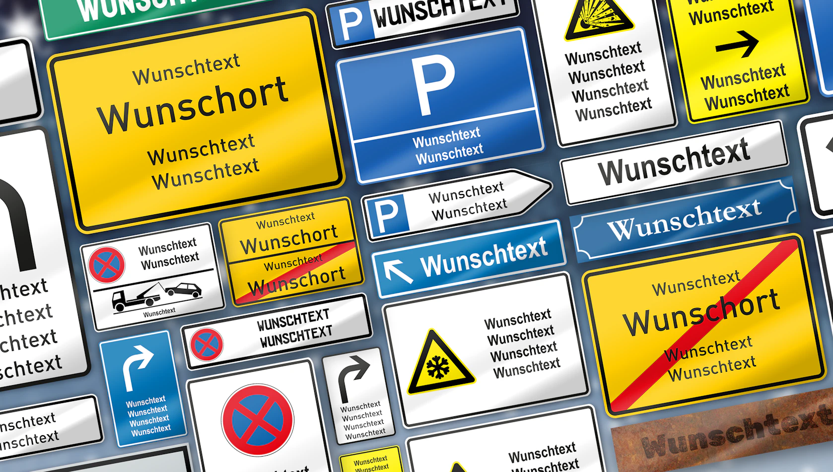 Schilder bedrucken & selbst gestalten - Online Schilderdruck bei PhotoFancy